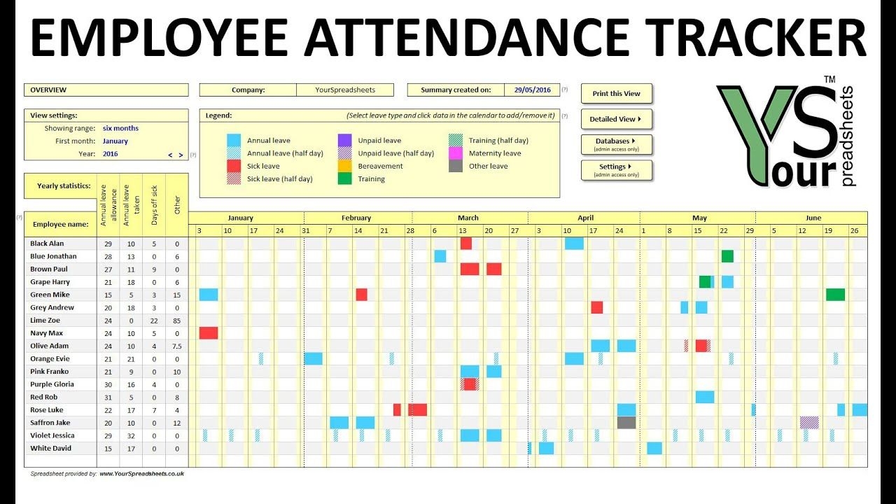 How To Excel Time Off Tracking Calander Get Your Calendar Printable