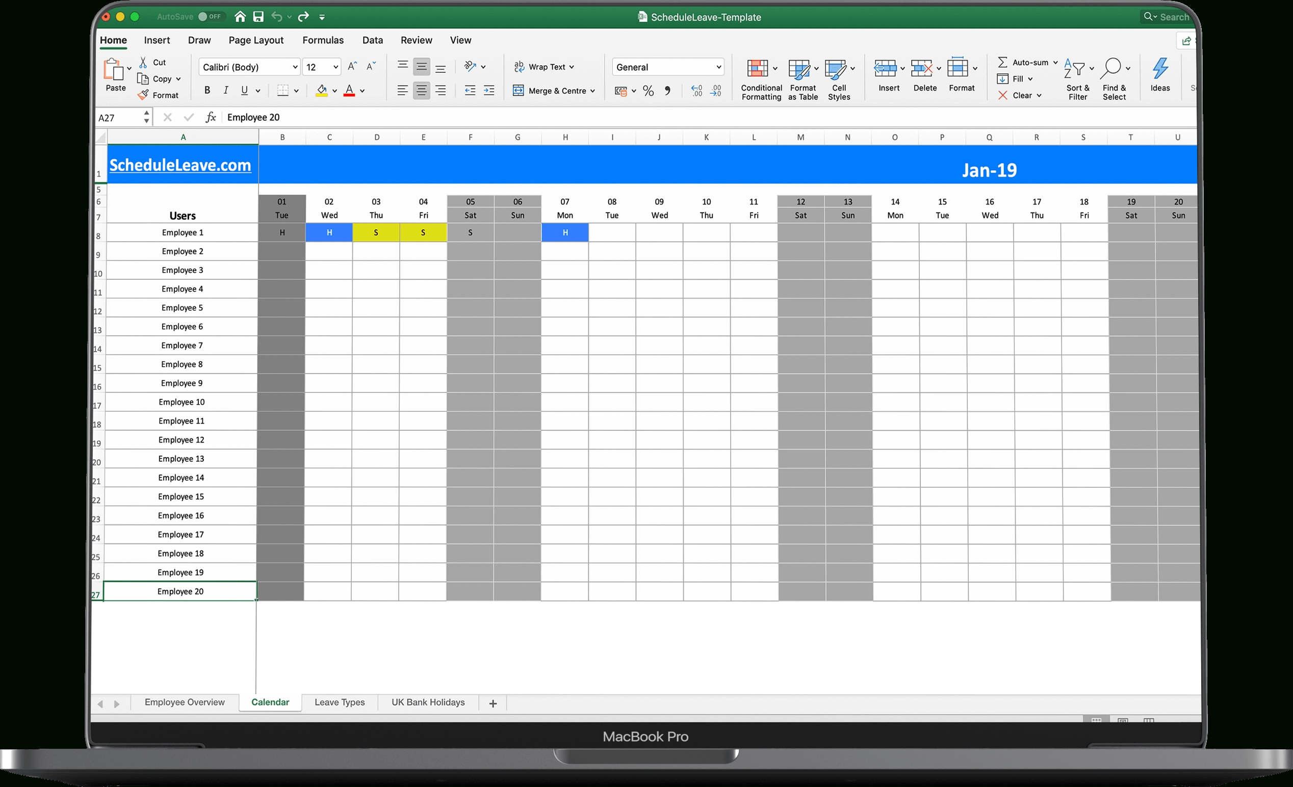 How To Excel Time Off Tracking Calander Get Your Calendar Printable